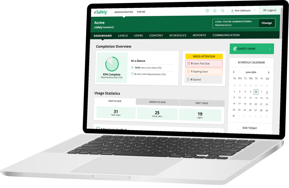 Enterprise Safety Compliance - eSafety Online Training